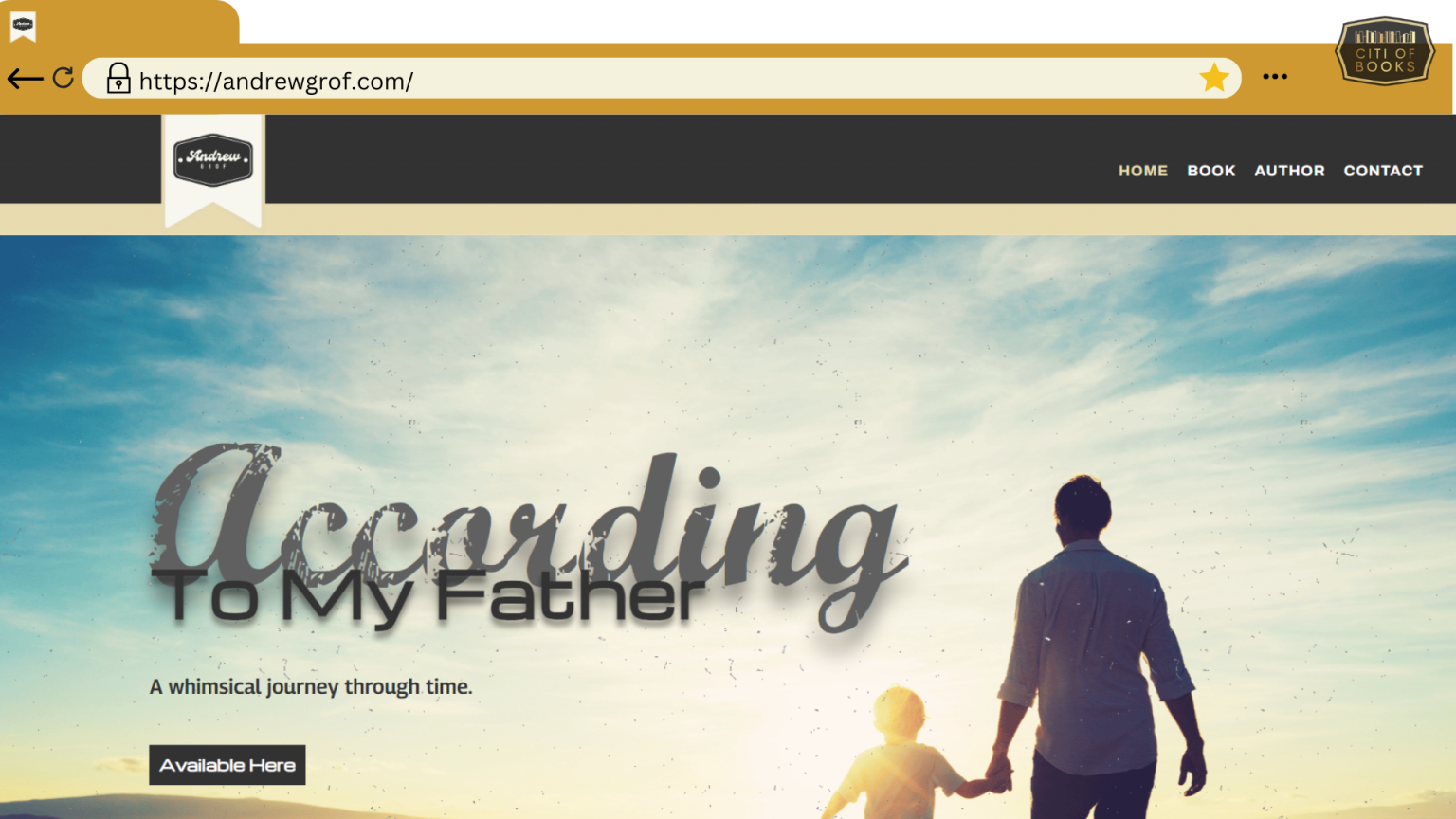 Andrew Grof’s official website is now live | Citi of Books