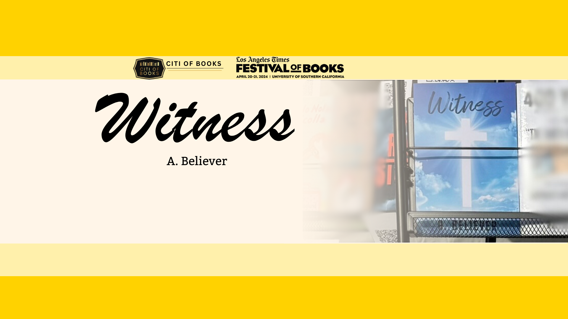 A. Believer’s insightful book entitled “Witness” was displayed at The ...