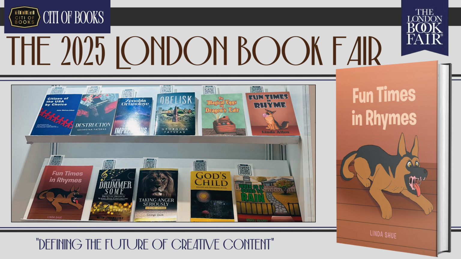 “Fun Times in Rhyme” by Linda Shue was displayed at the 2025 London ...