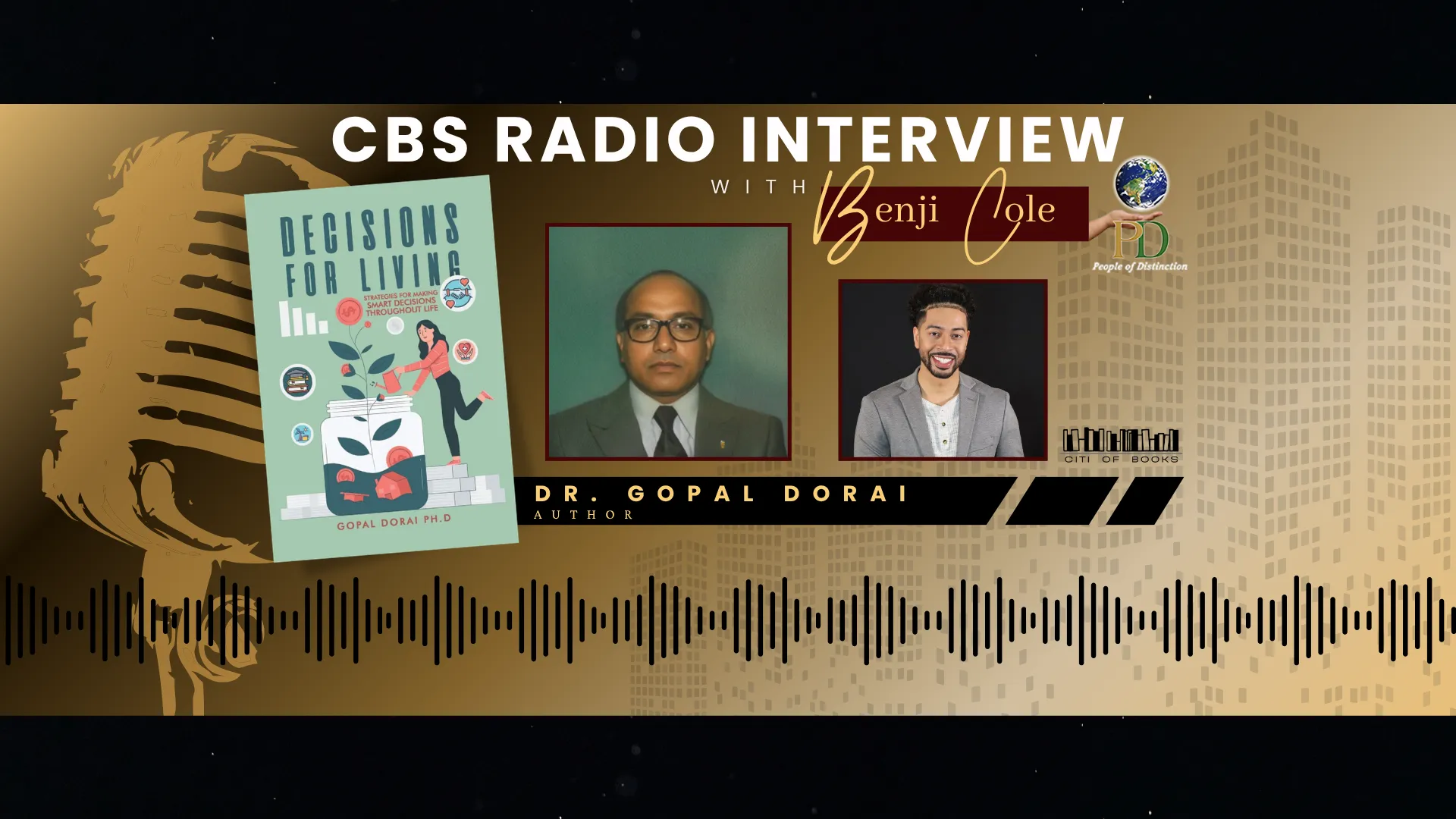 Benji Cole of CBS Radio interviews the author of the book “Decisions ...
